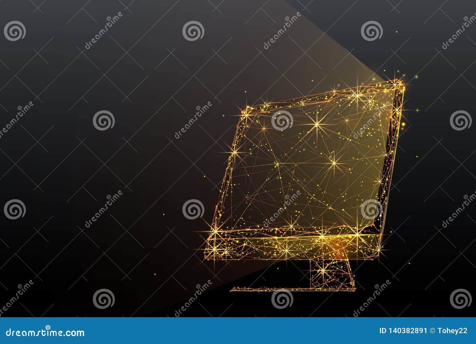 Computerization Low Poly Blue Cartoon Vector | CartoonDealer.com #133769003