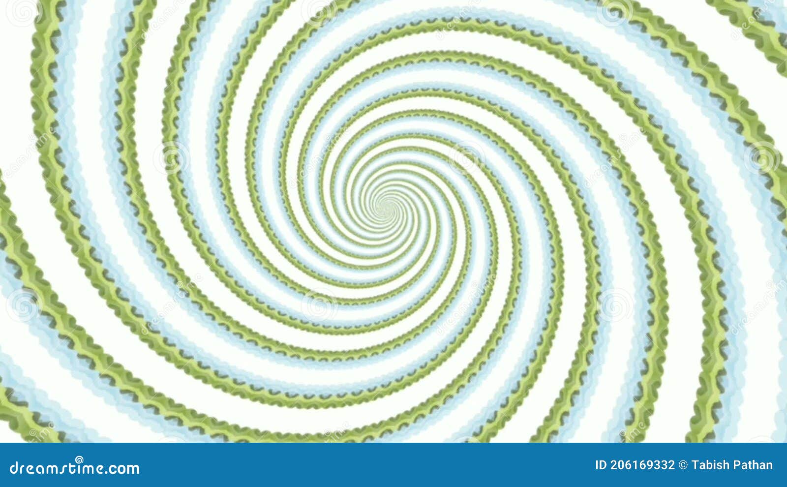 Computerized Animation of Green Color Spirals Rotating and Expanding ...