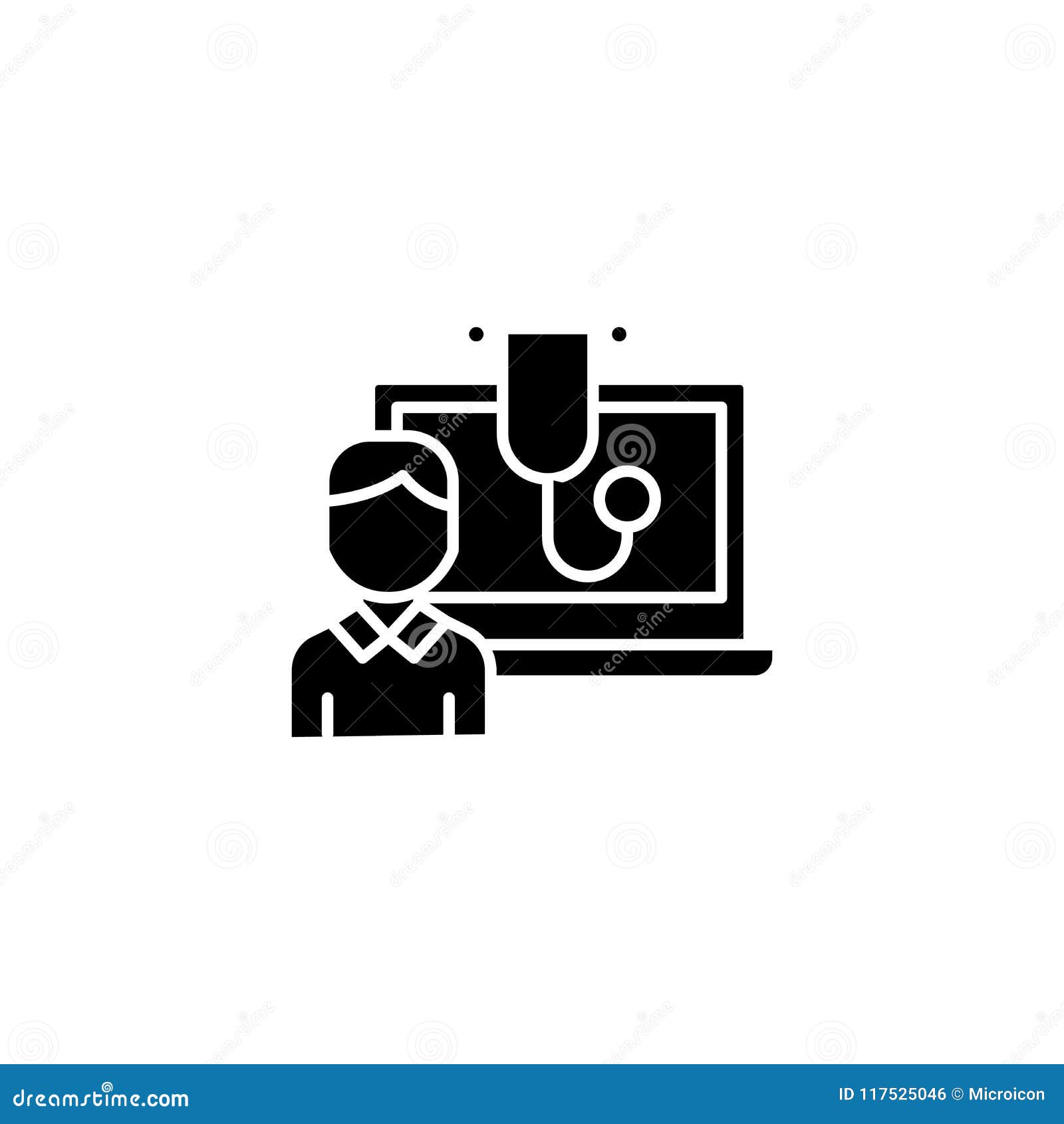 Computerized Diagnostics Linear Icon Concept. Computerized Diagnostics ...