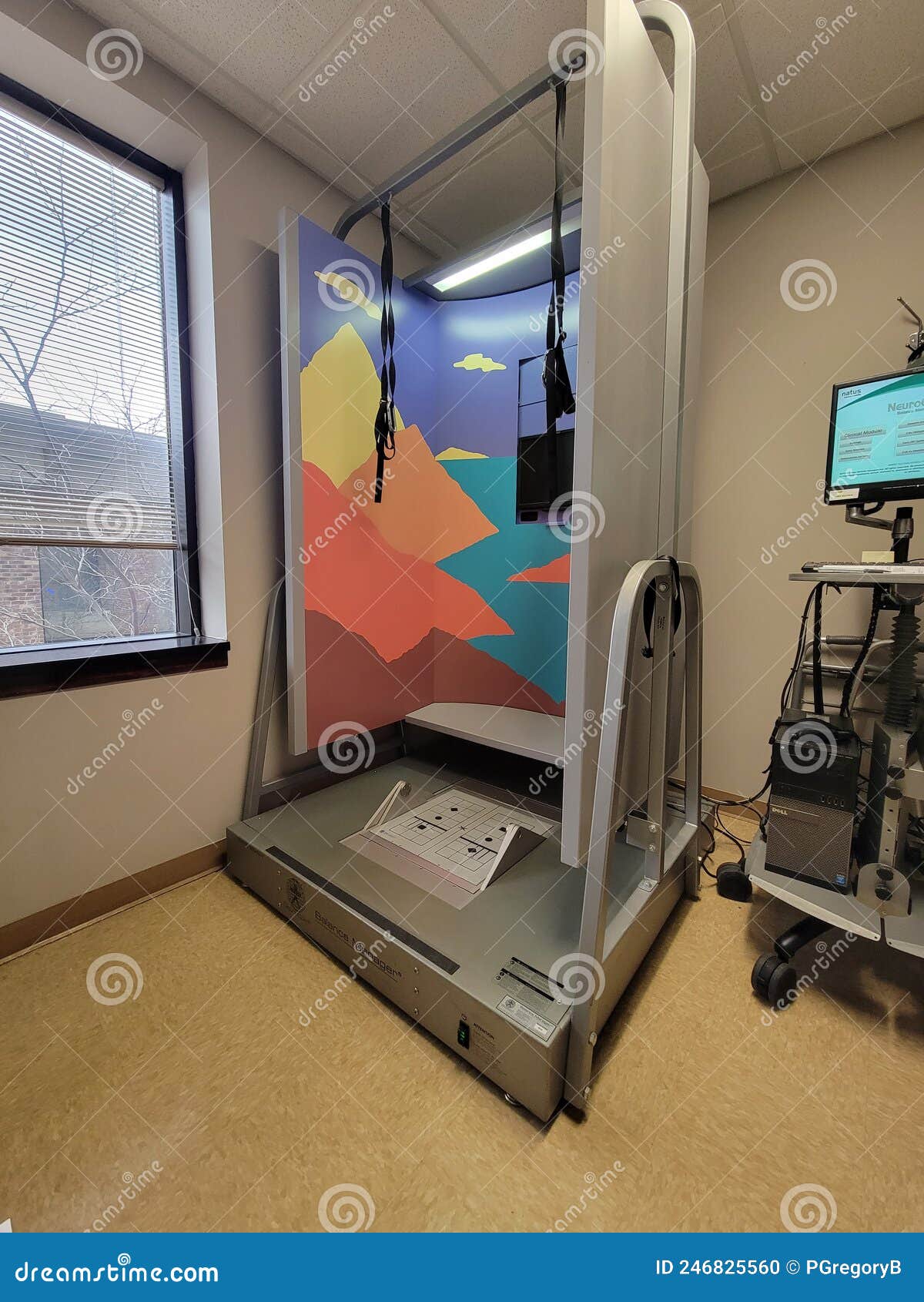 Computerized Dynamic Posturization Testing Booth Stock Photo - Image of ...