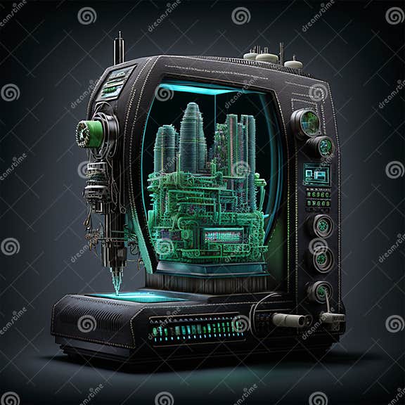 Computerized Embroidery Machines. Digital Textile Industry Stock ...