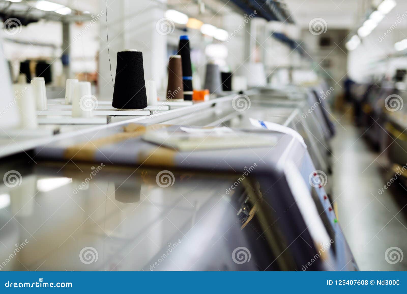 Computerized Knitting Machines Stock Photo - Image of fiber ...
