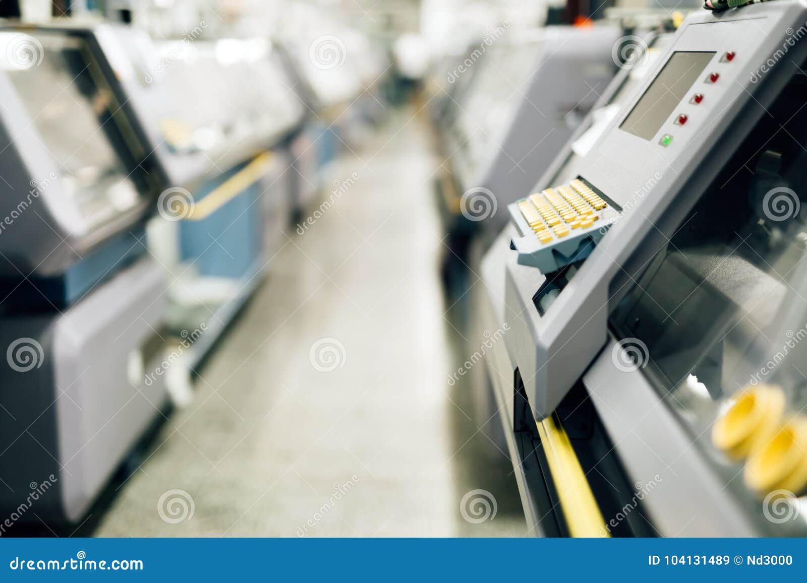 Computerized Knitting Machines Stock Image - Image of automatic, craft ...