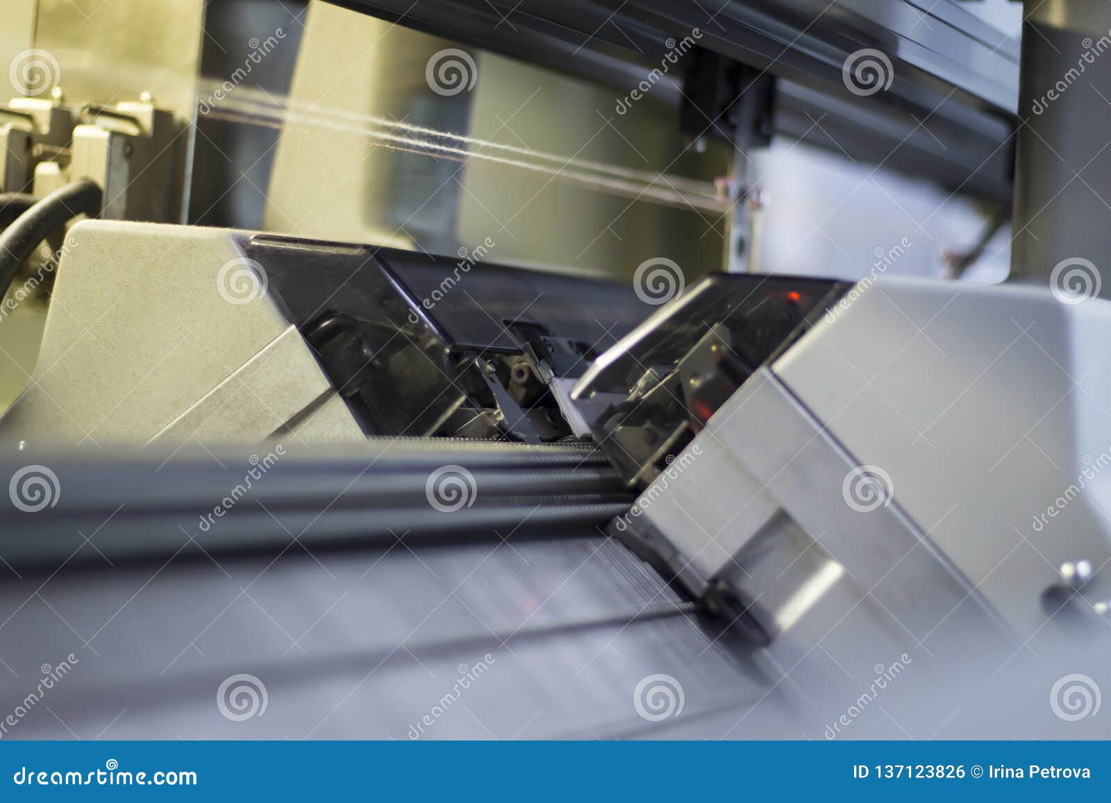 Computerized Knitting Machines in Textile Factory Stock Photo - Image ...