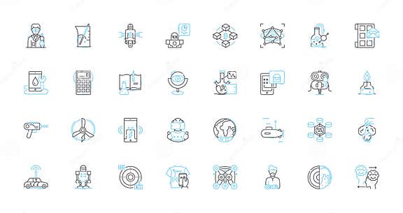 Computerized Systems Linear Icons Set. Automation, Artificial ...