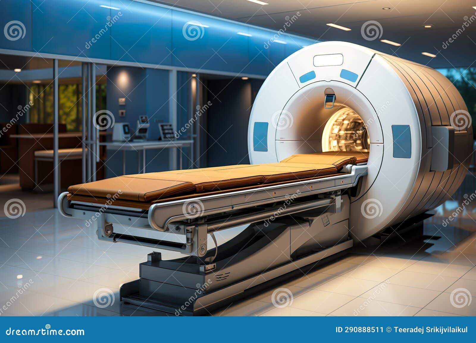 Computerized Tomography Machine in Radiology Room. Generative AI. Stock ...