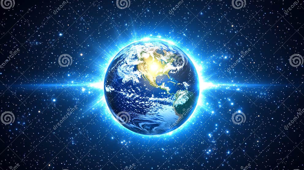 A Computerized World Globe, Representing the Notion of a Global Network ...