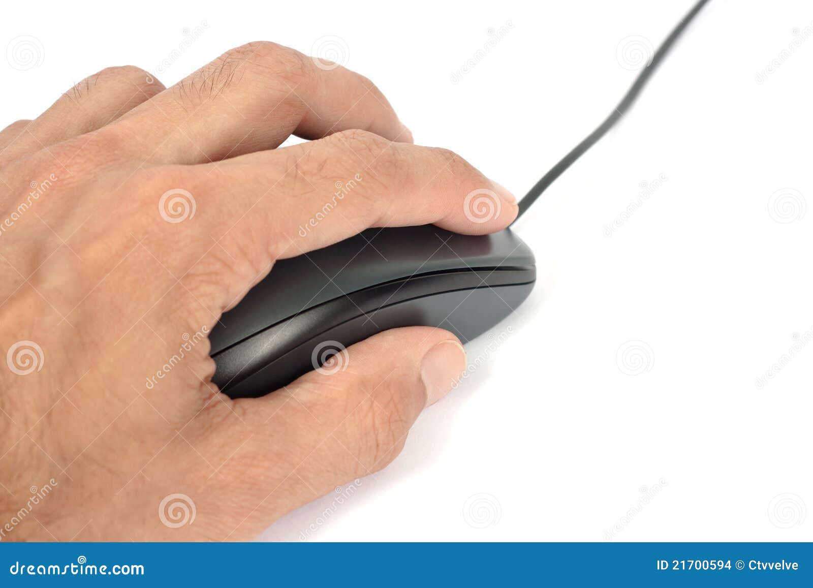 Computermaus mit der Hand stockfoto. Bild von kaukasisch - 21700594