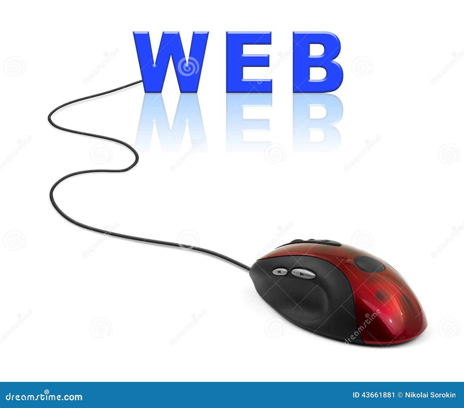 Computermuis en woordweb stock illustratie. Illustration of ...