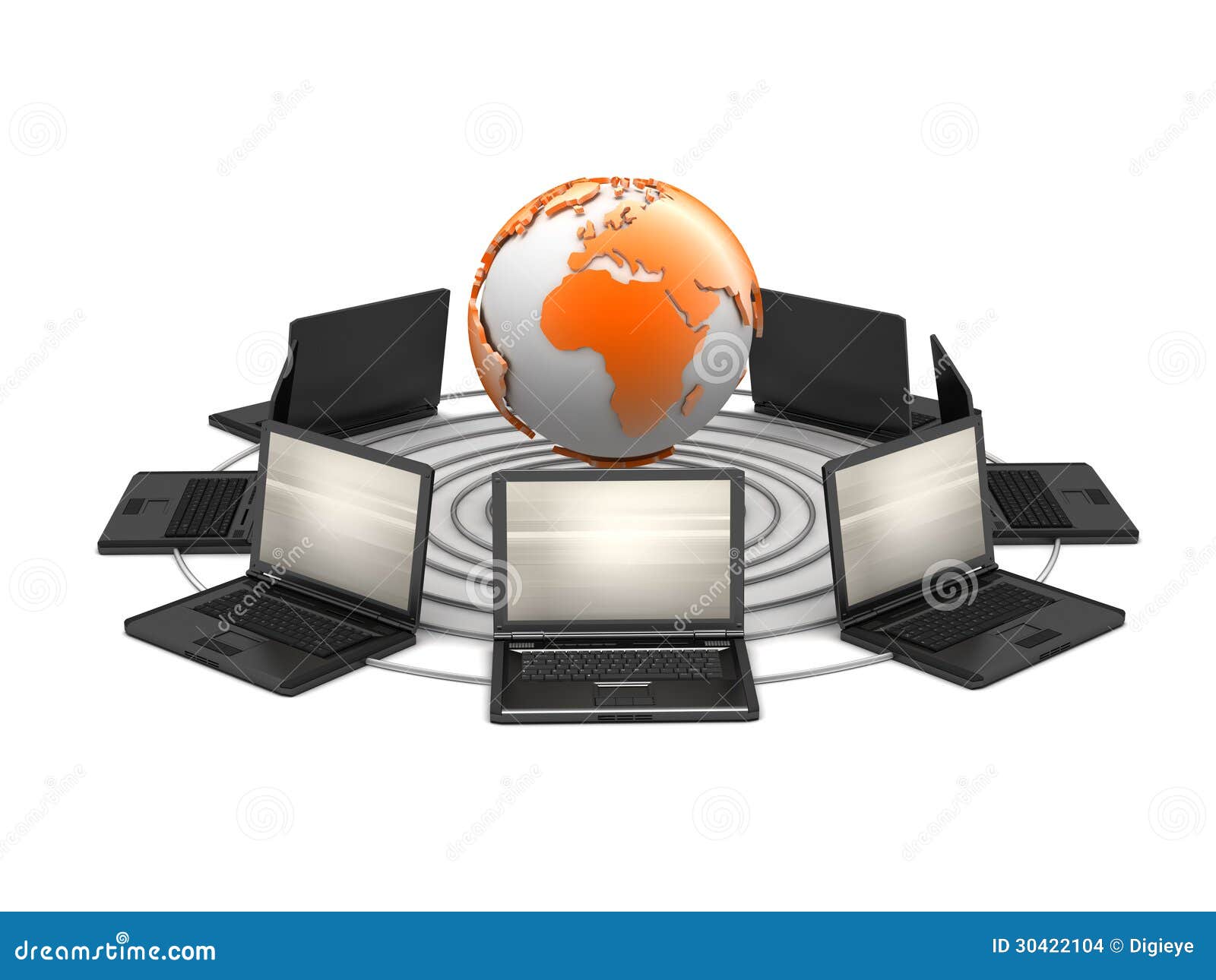 Computernetzwerk - Konzeptillustration Stock Abbildung - Illustration ...