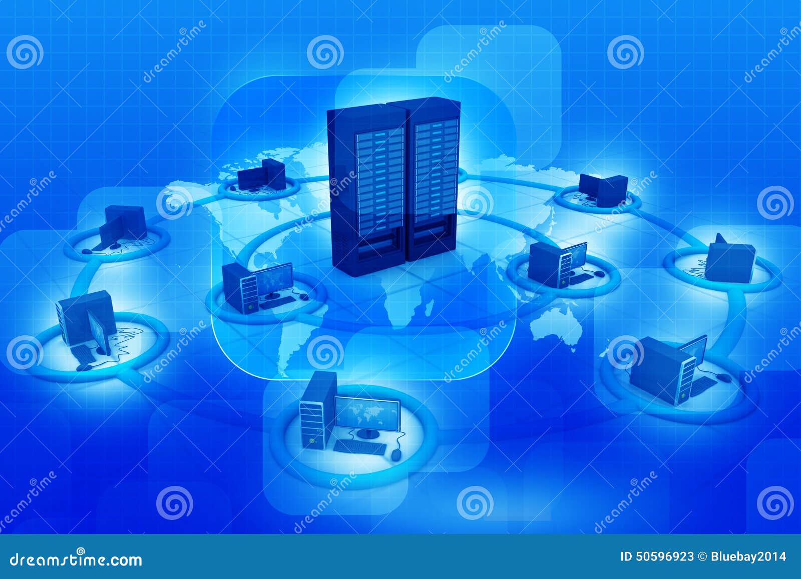 Computernetzwerk- Und Internet-Kommunikation Stock Abbildung ...