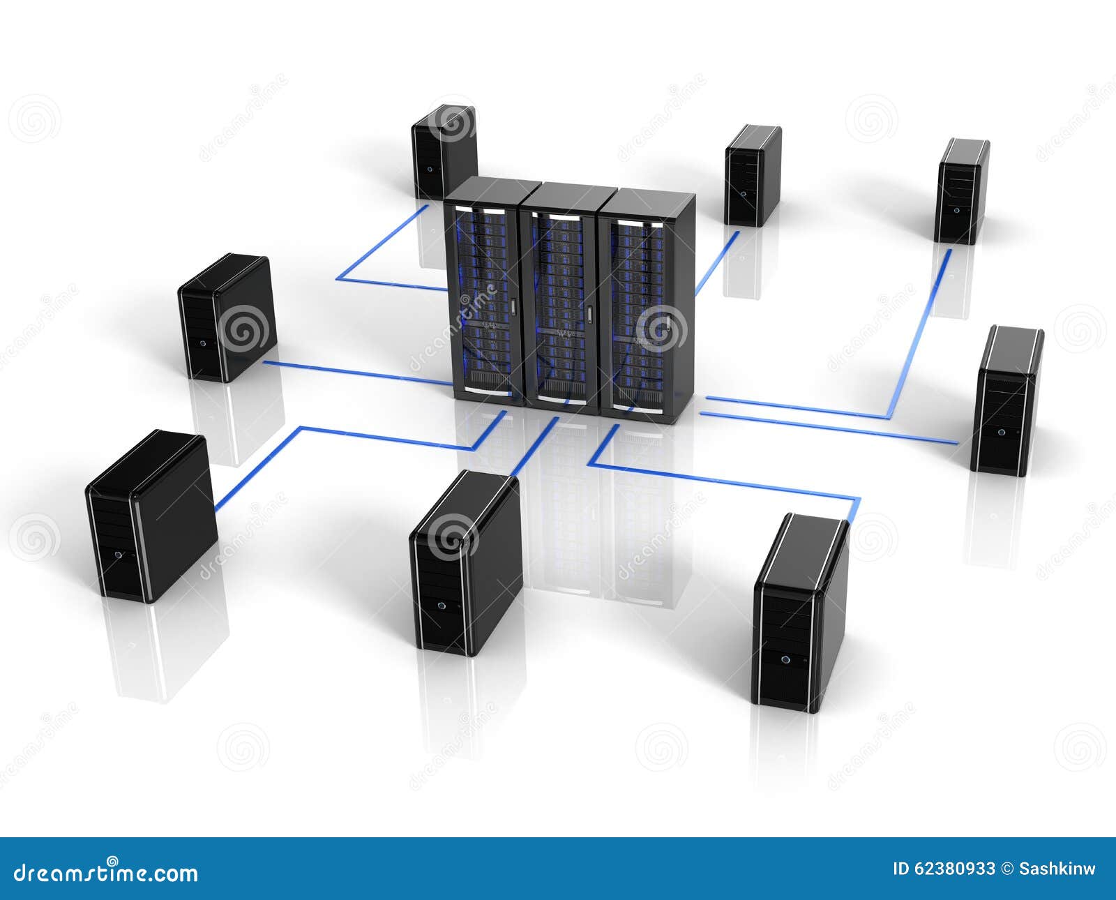 Computernetzwerk- Und Kommunikationskonzept Stock Abbildung ...