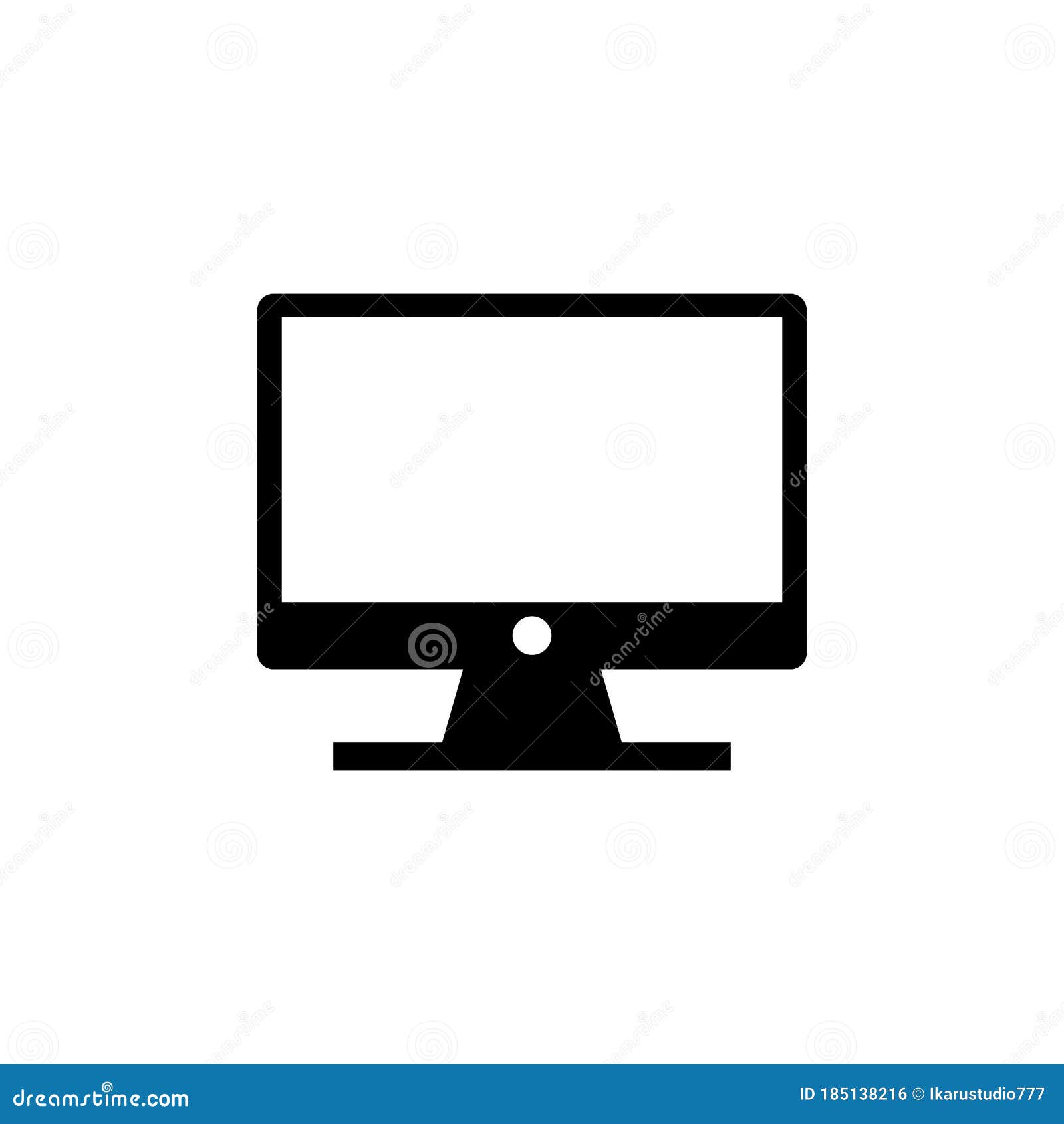 Computerpictogram. Pc-vector. Pictogram Voor Computermonitor. Plat Pc ...