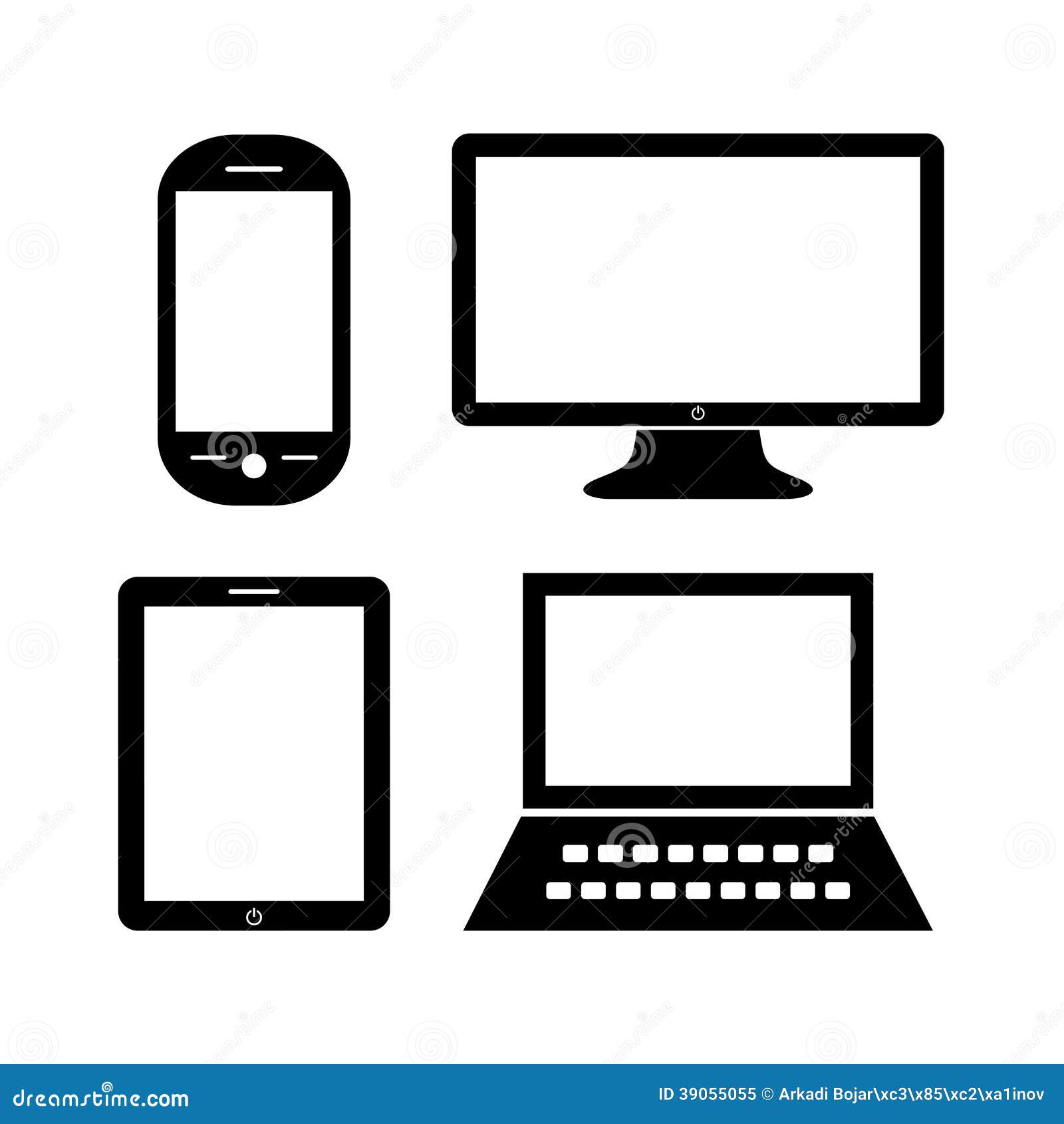 Computerpictogrammen vector illustratie. Illustration of knoop - 39055055