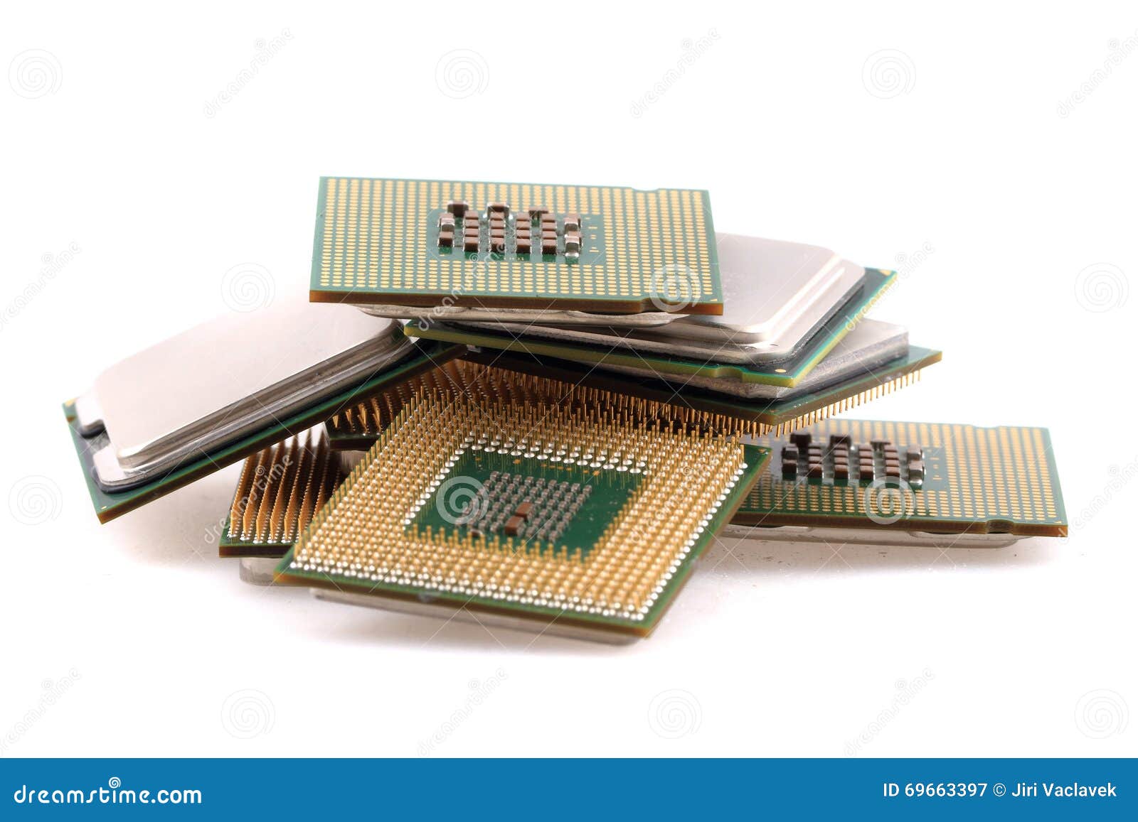Computers chips isolated stock image. Image of chip, modern - 69663397