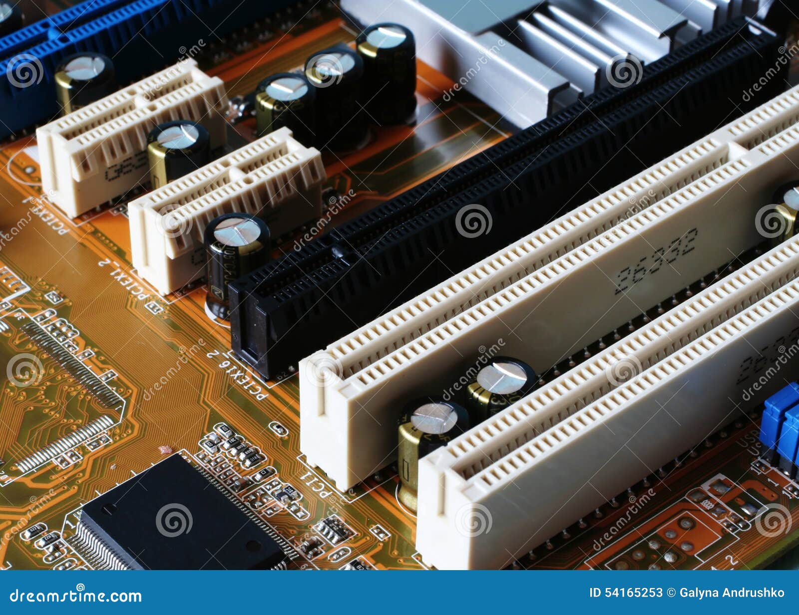 Computers detail stock image. Image of capacitor, mainboard - 54165253