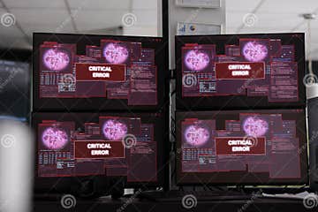 Computers Displays Having Critical Error Message Flashing on Screen ...