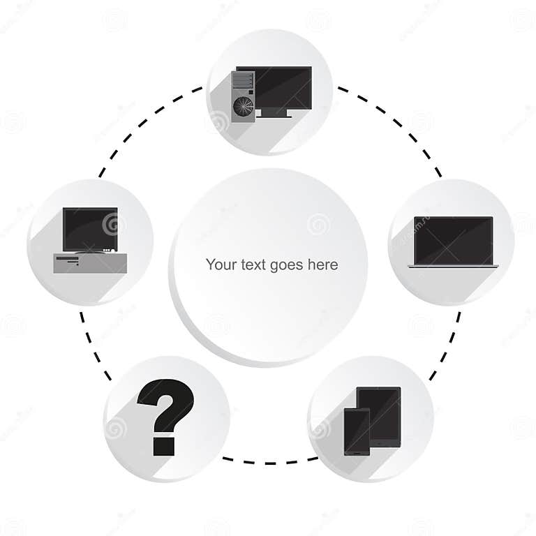 Computers evolution stock vector. Illustration of sign - 49108810