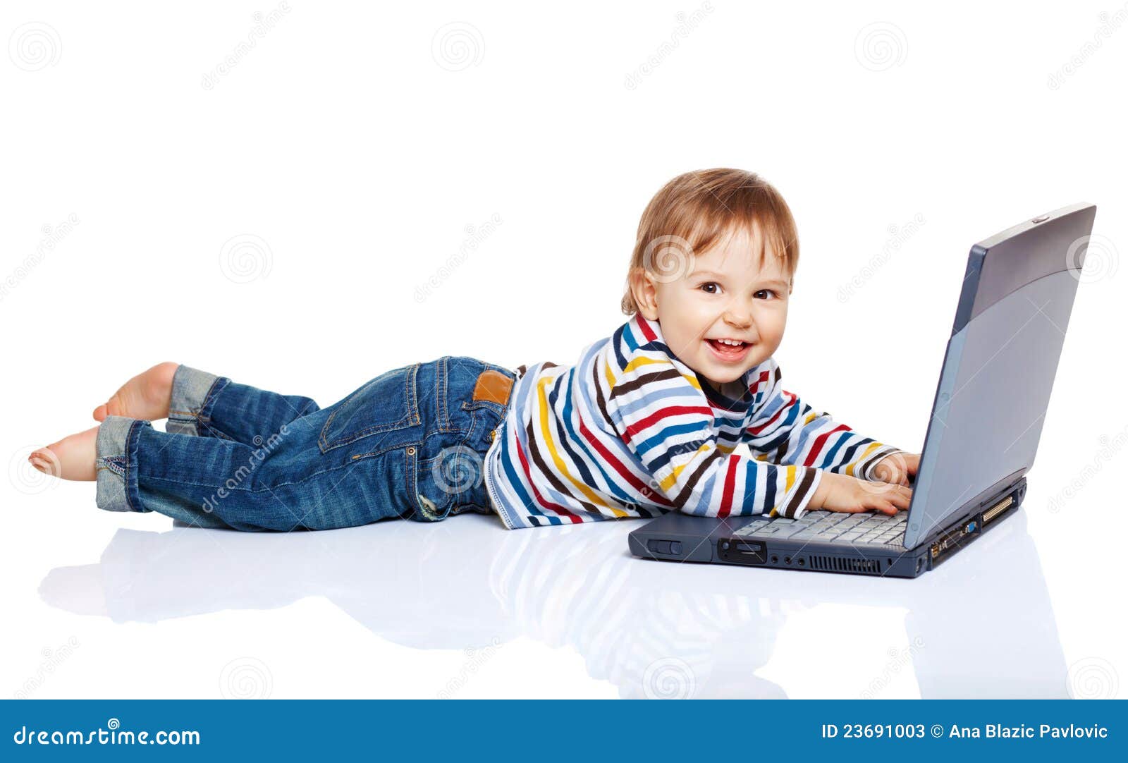 Computers are fun! stock image. Image of eyes, laptop - 23691003
