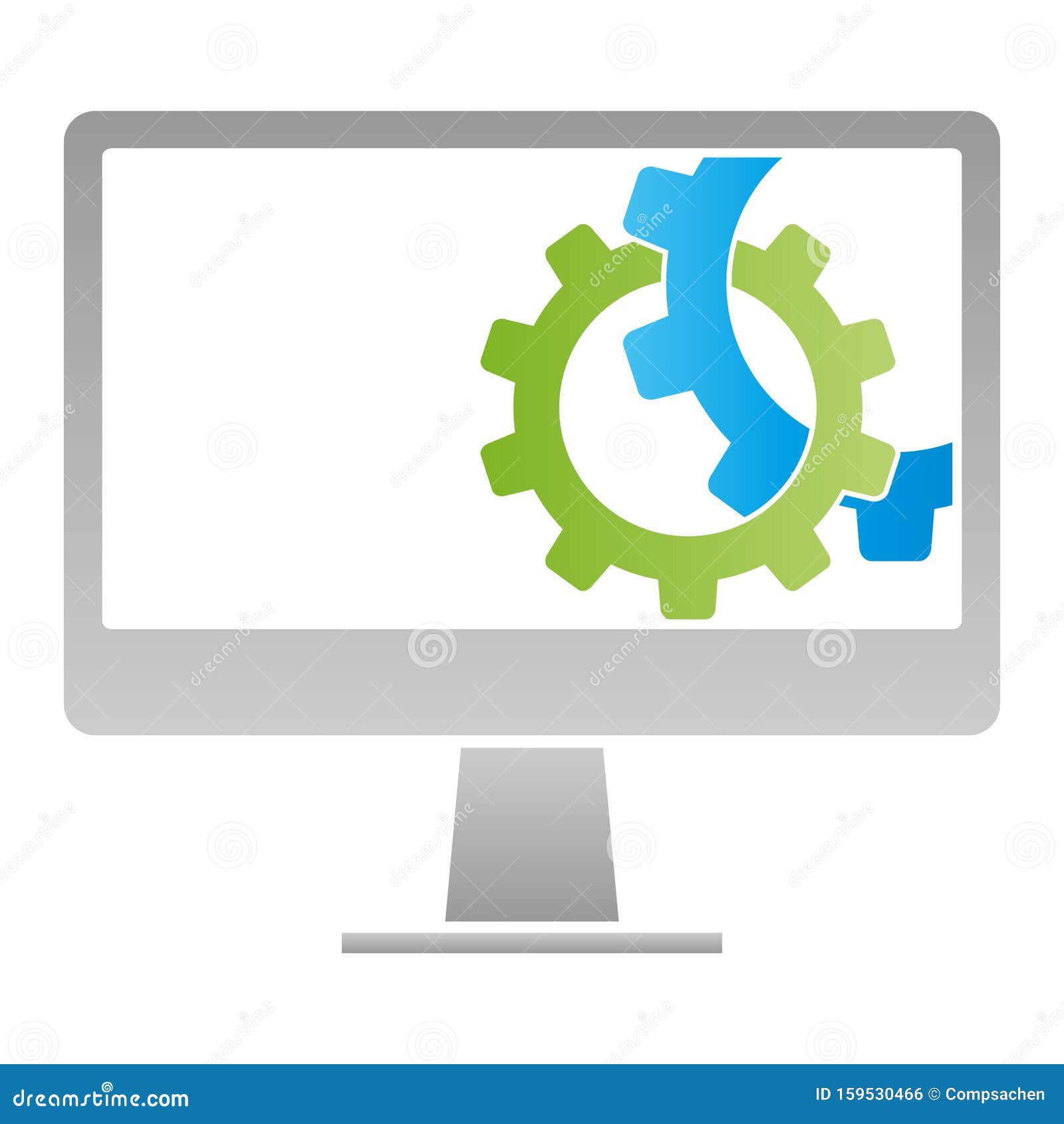 Computers and Gears, Computer and Support Logo, it Services Logo ...