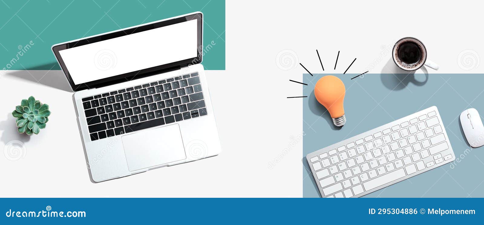 Computers with a Light Bulb Stock Photo - Image of accounting, concept ...