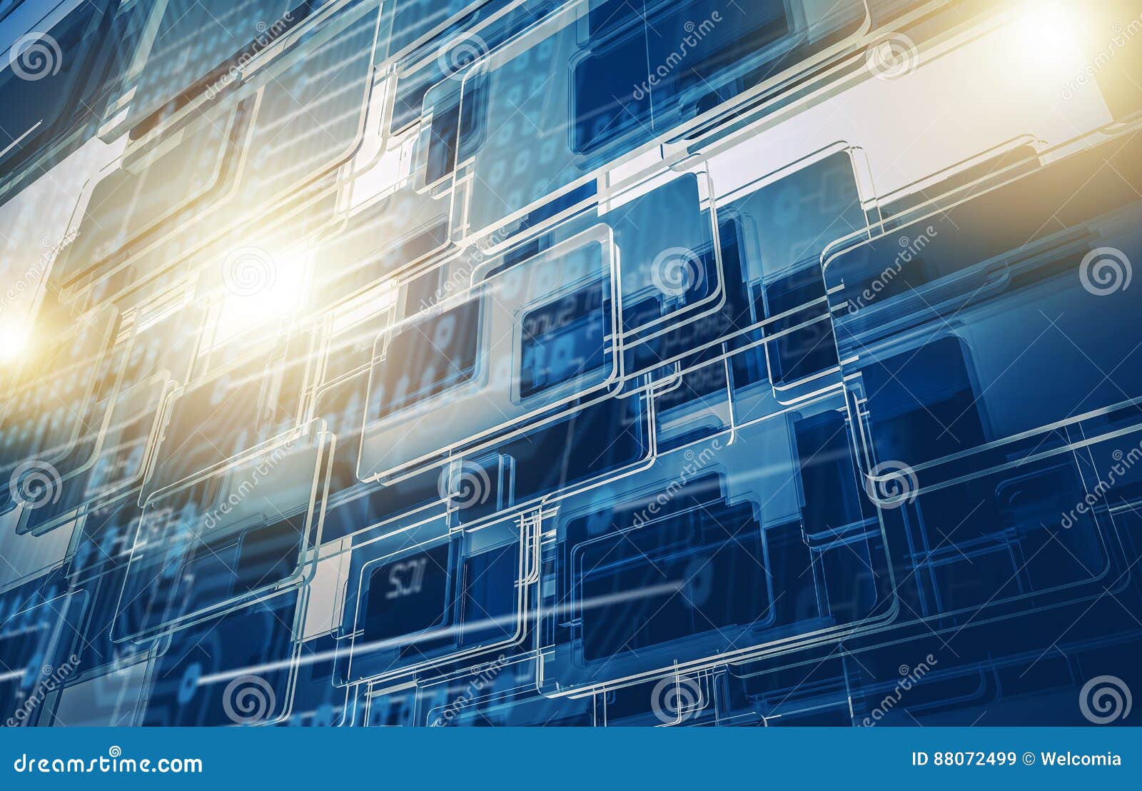 Computers and Media Stream stock illustration. Illustration of ...