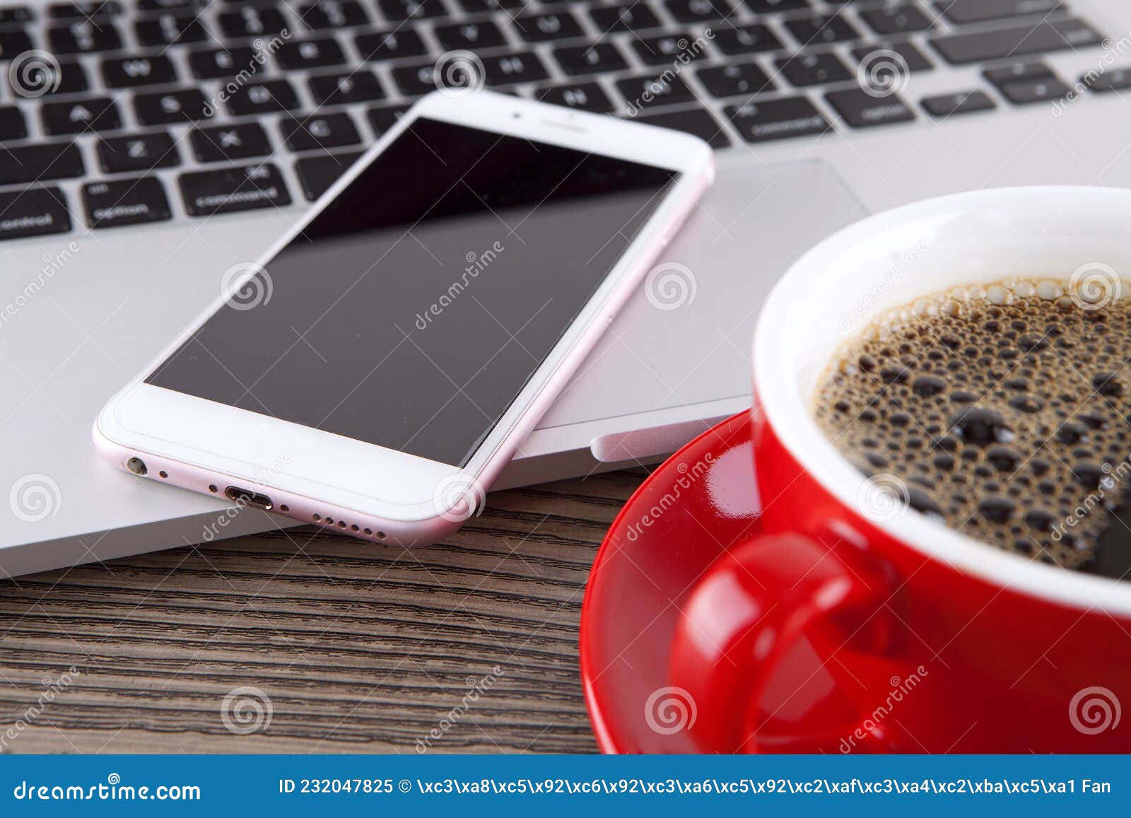 Computers, Mobile Phones and a Cup of Coffee Editorial Image - Image of ...