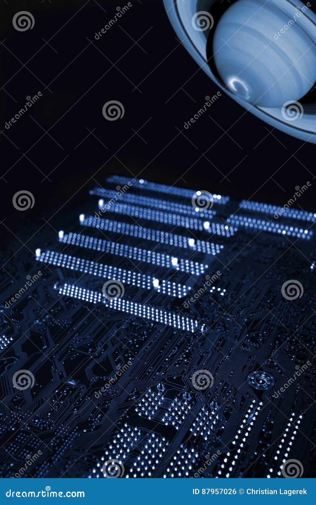 Computers Motherboard and Outer Space Stock Photo - Image of ...