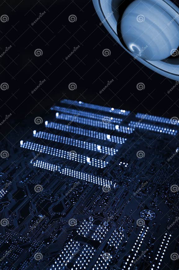 Computers Motherboard and Outer Space Stock Photo - Image of ...
