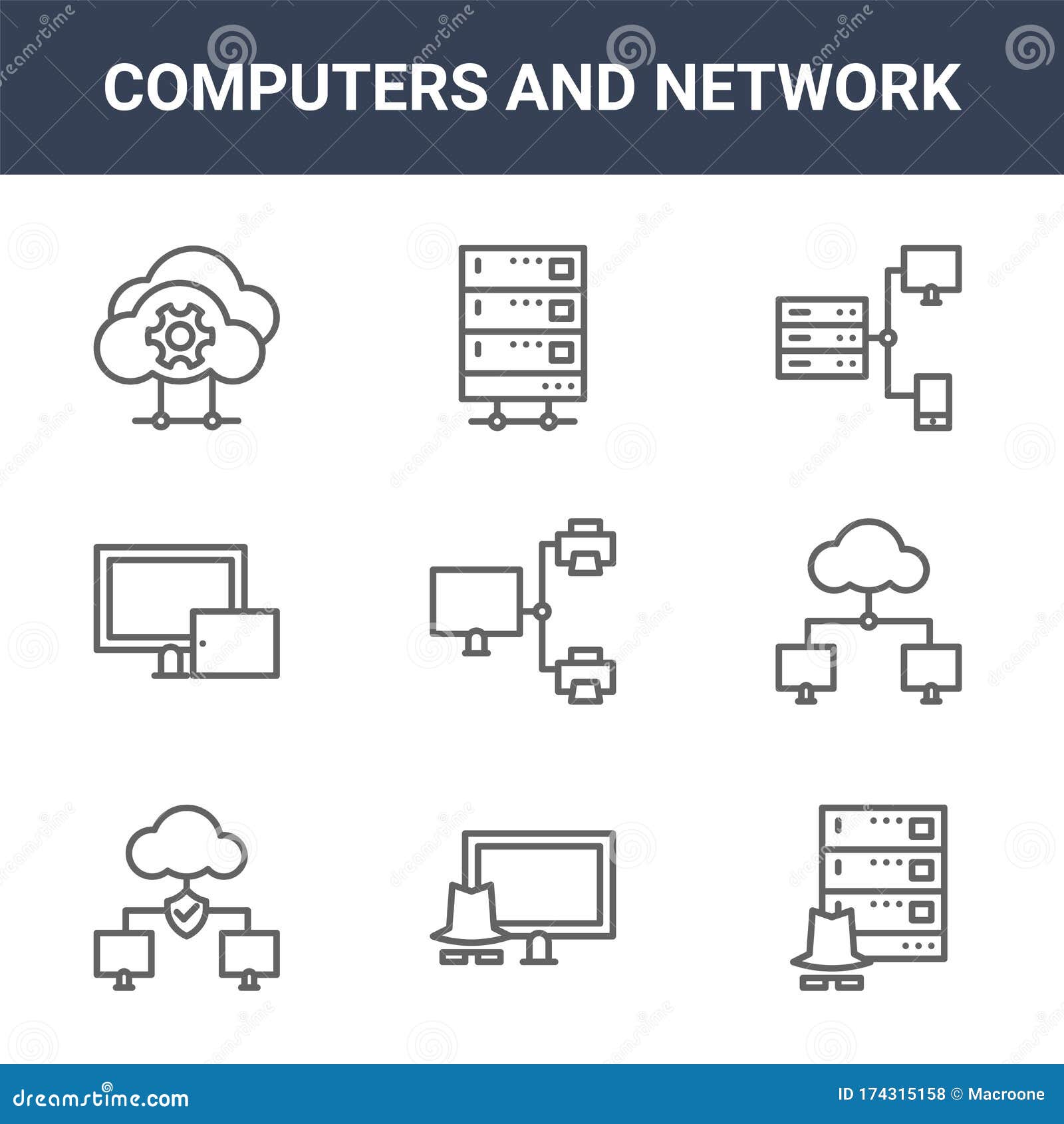 9 Computers and Network Icons Pack. Trendy Computers and Network Icons ...