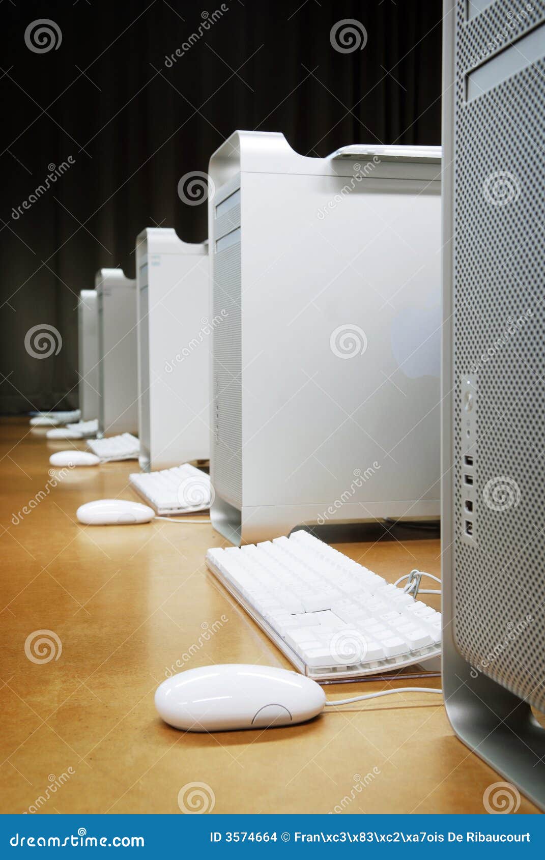 Computers in a row stock photo. Image of standing, symmetry - 3574664