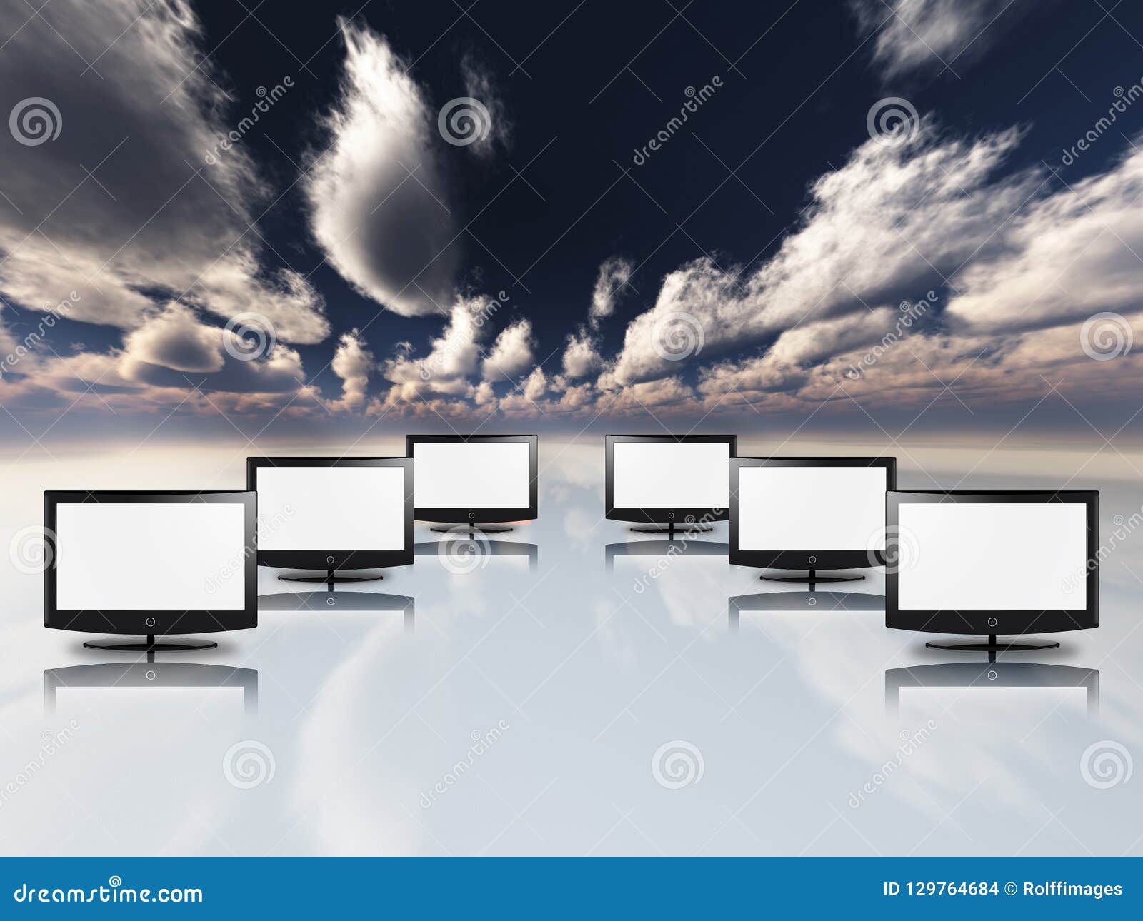Computers sky network stock illustration. Illustration of data - 129764684