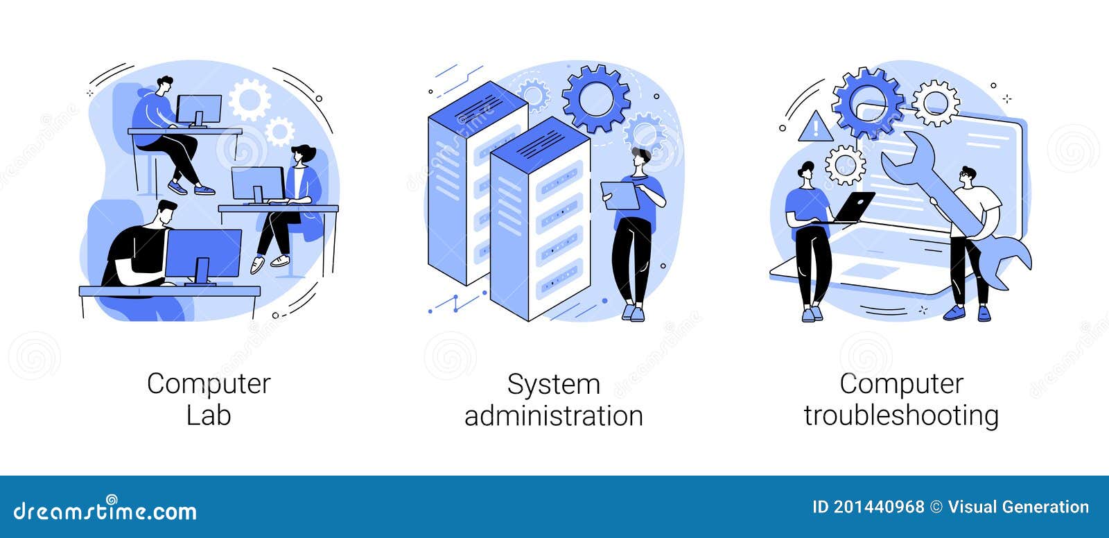 Computers and Software Abstract Concept Vector Illustrations. Stock ...