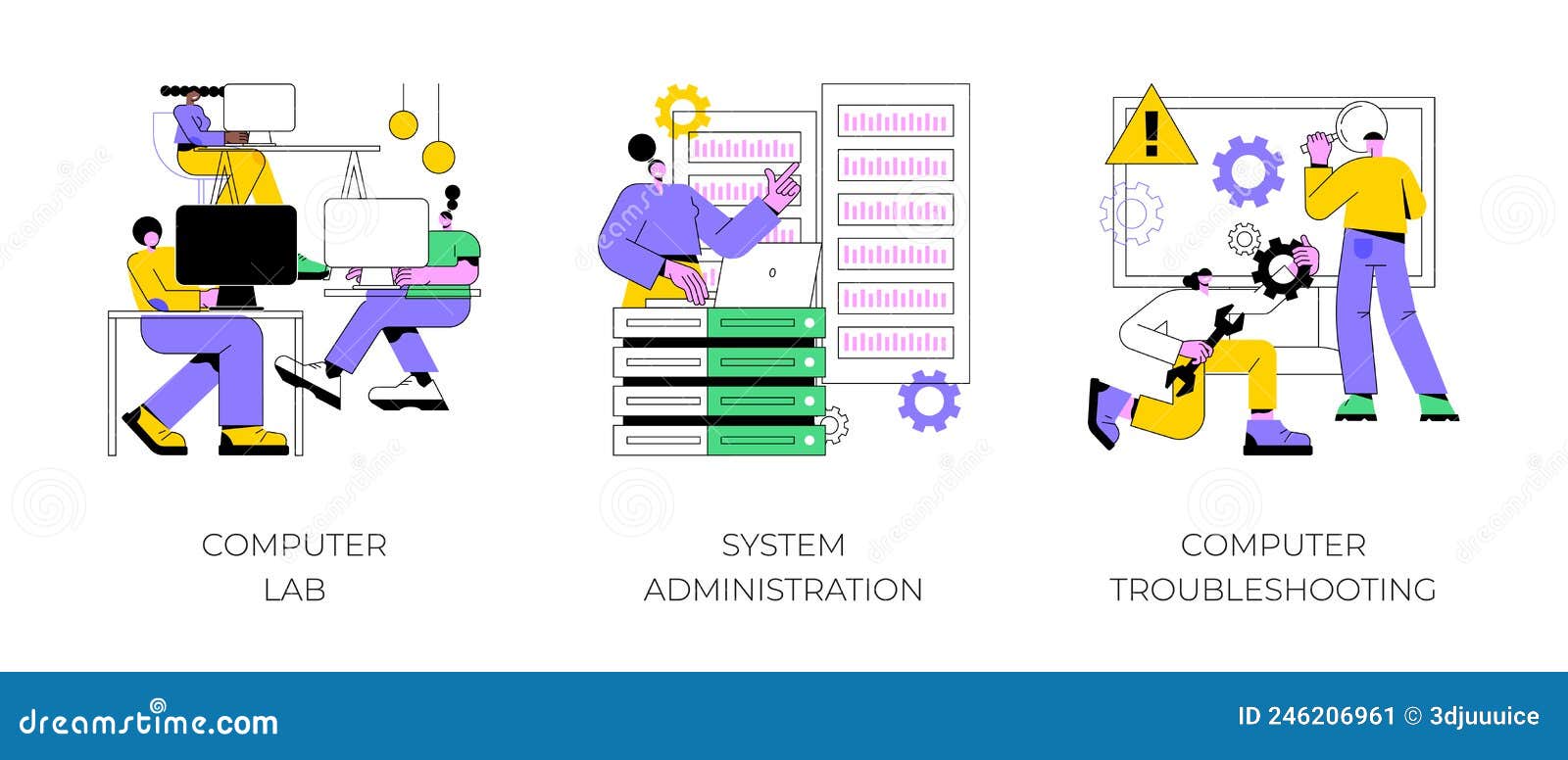 Computers and Software Abstract Concept Vector Illustrations. Stock ...