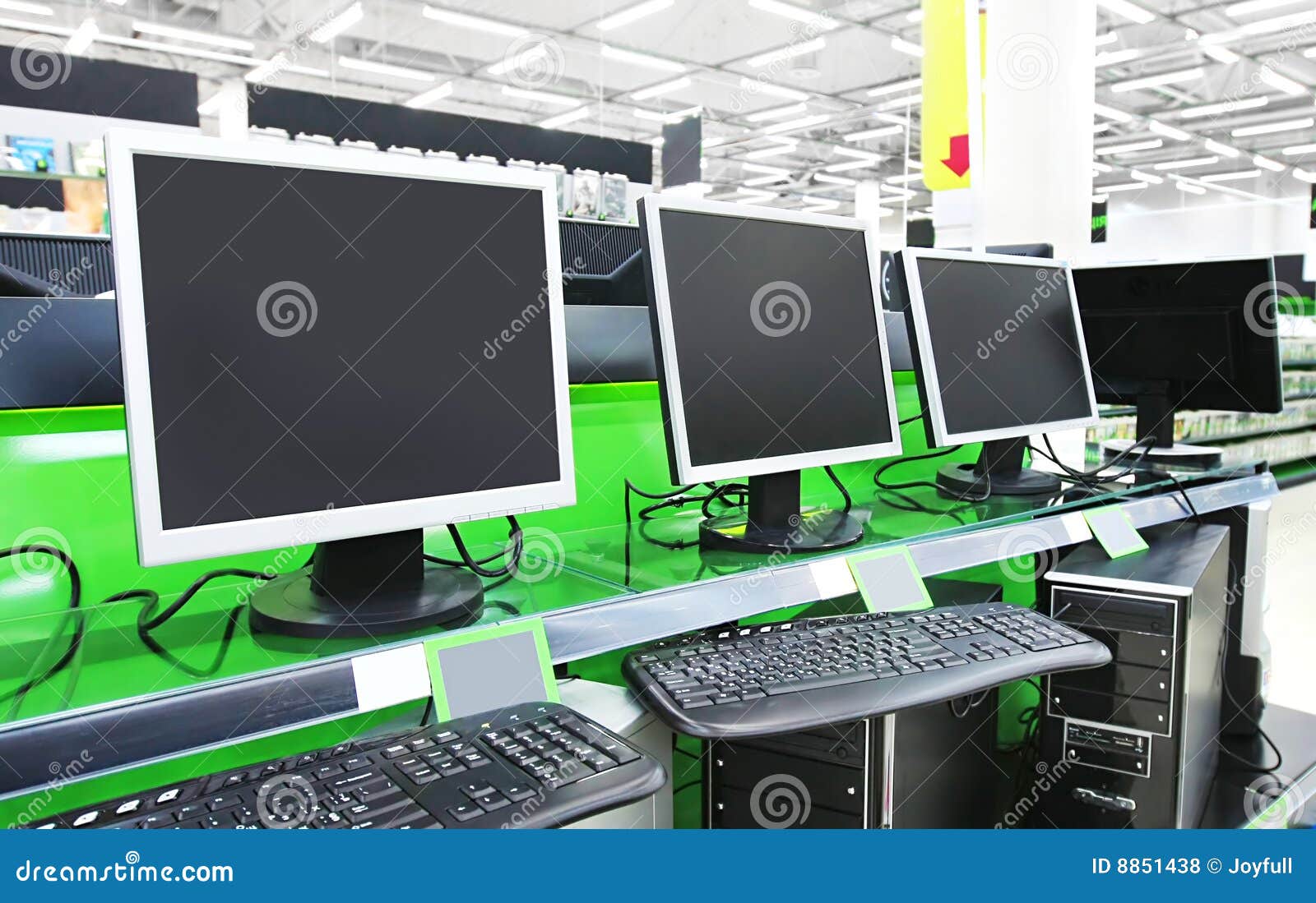 Computers in supermarket stock photo. Image of finance - 8851438
