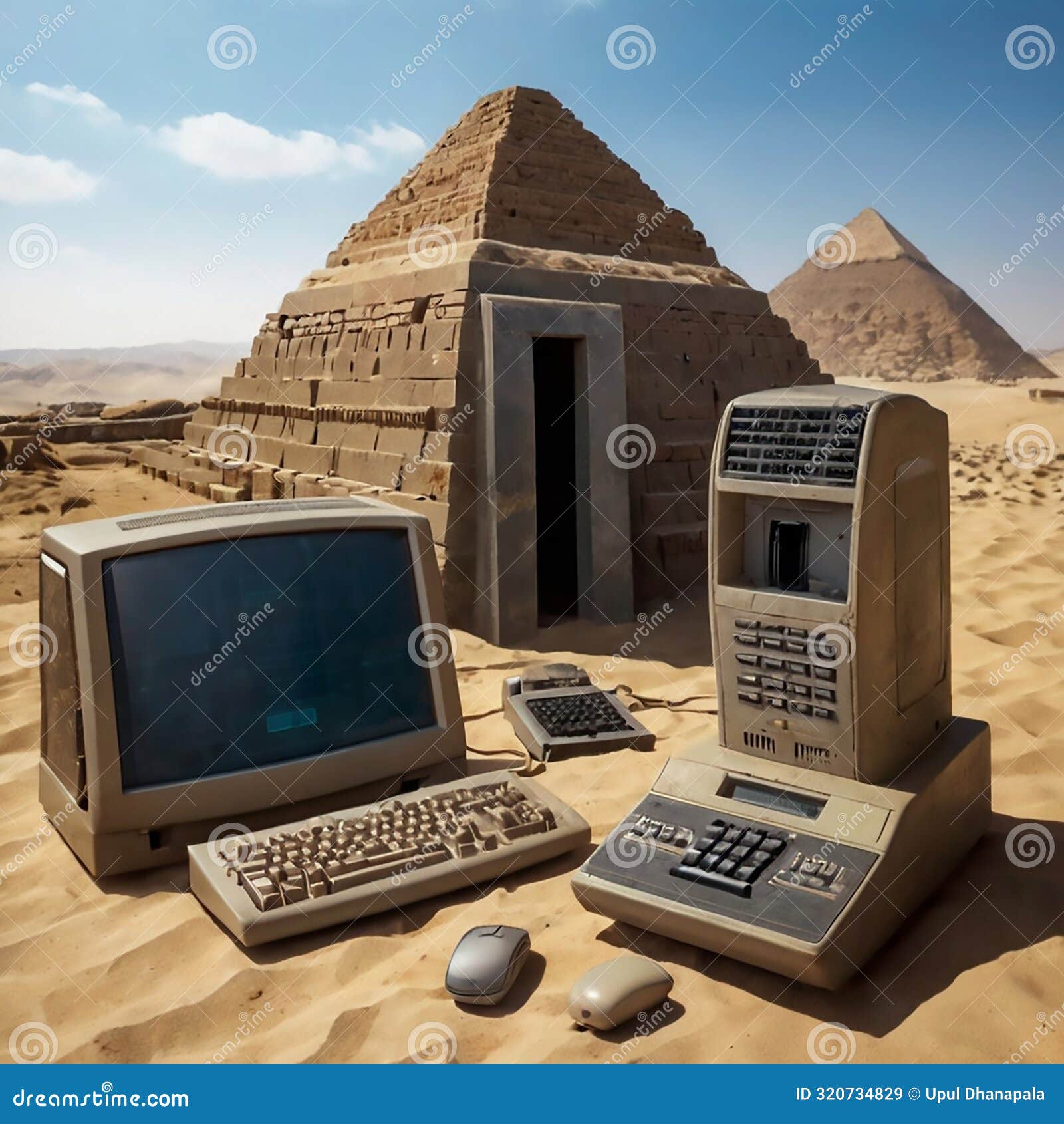 Computers in year 3000 stock illustration. Illustration of computer ...