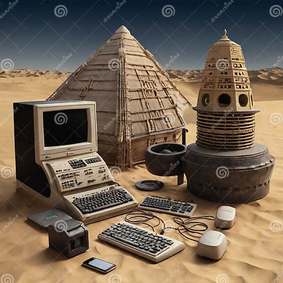 Computers in year 3000 stock illustration. Illustration of computers ...