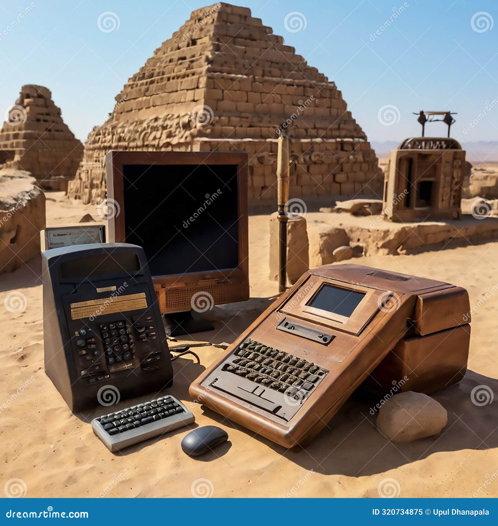Computers in year 3000 stock illustration. Illustration of yers - 320734875