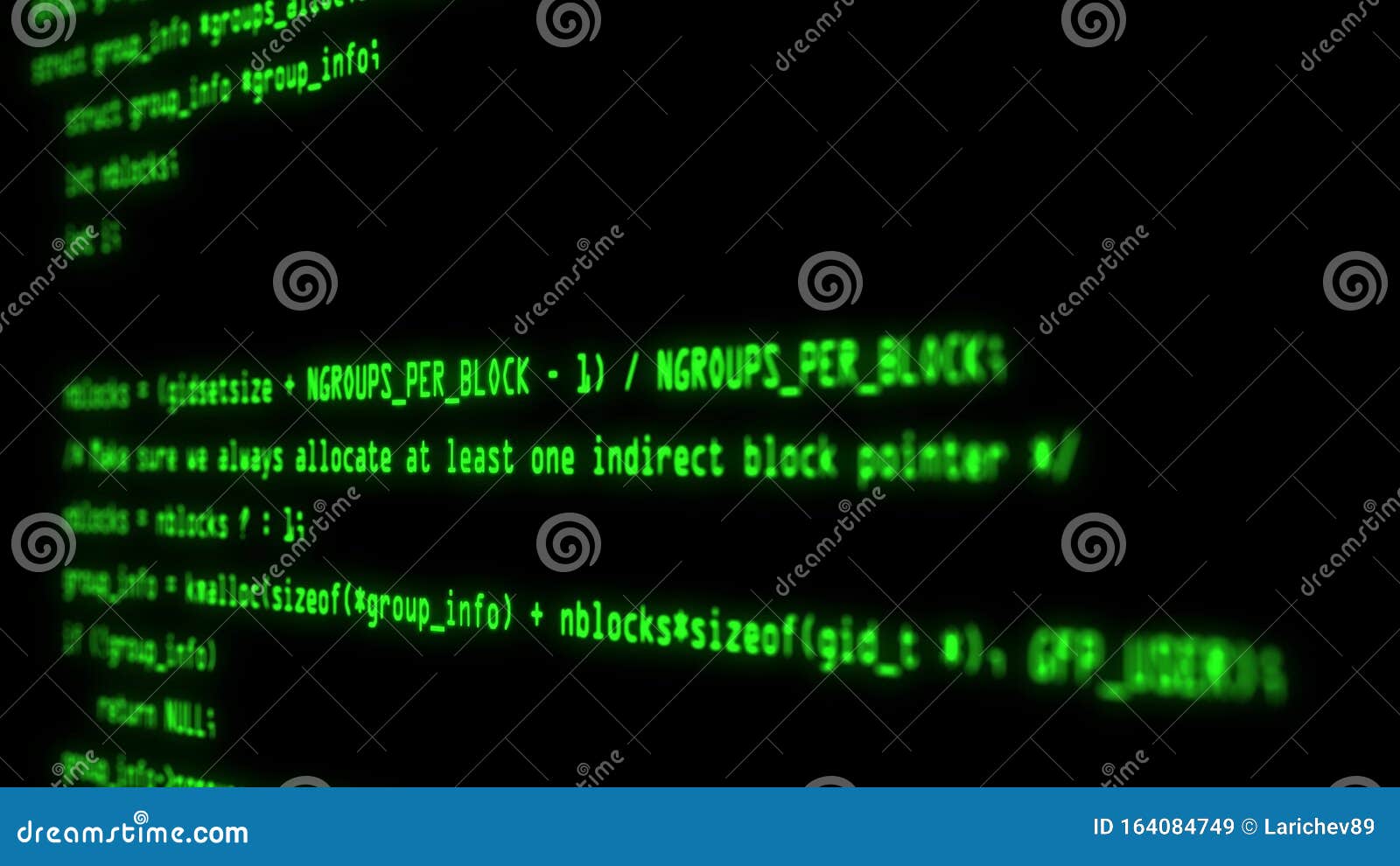 Computerscherm Met Programmacode Voor Hacking Hackeraanval Gedetecteerd ...