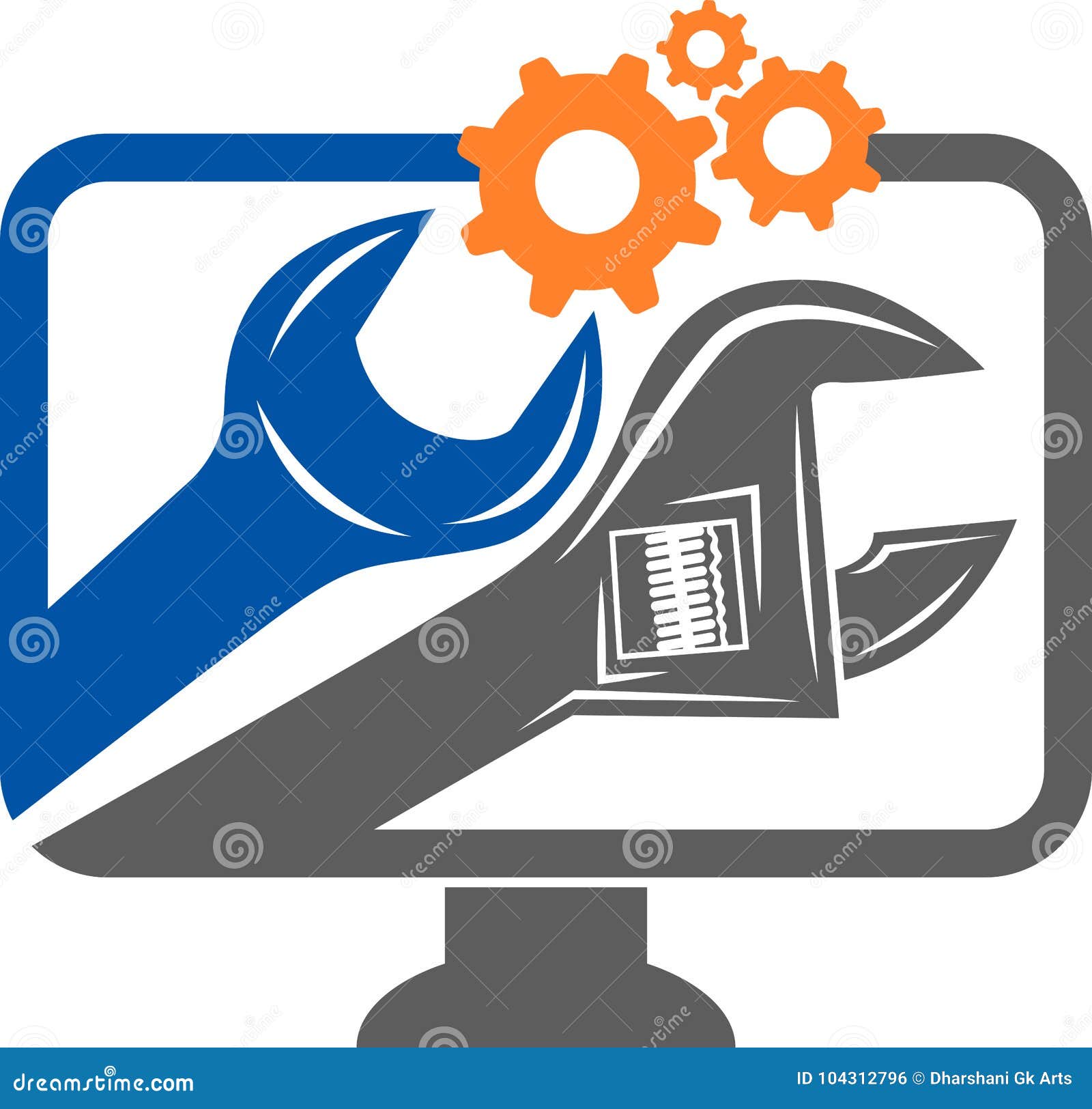 Computerservice-Logo vektor abbildung. Illustration von konzept - 104312796