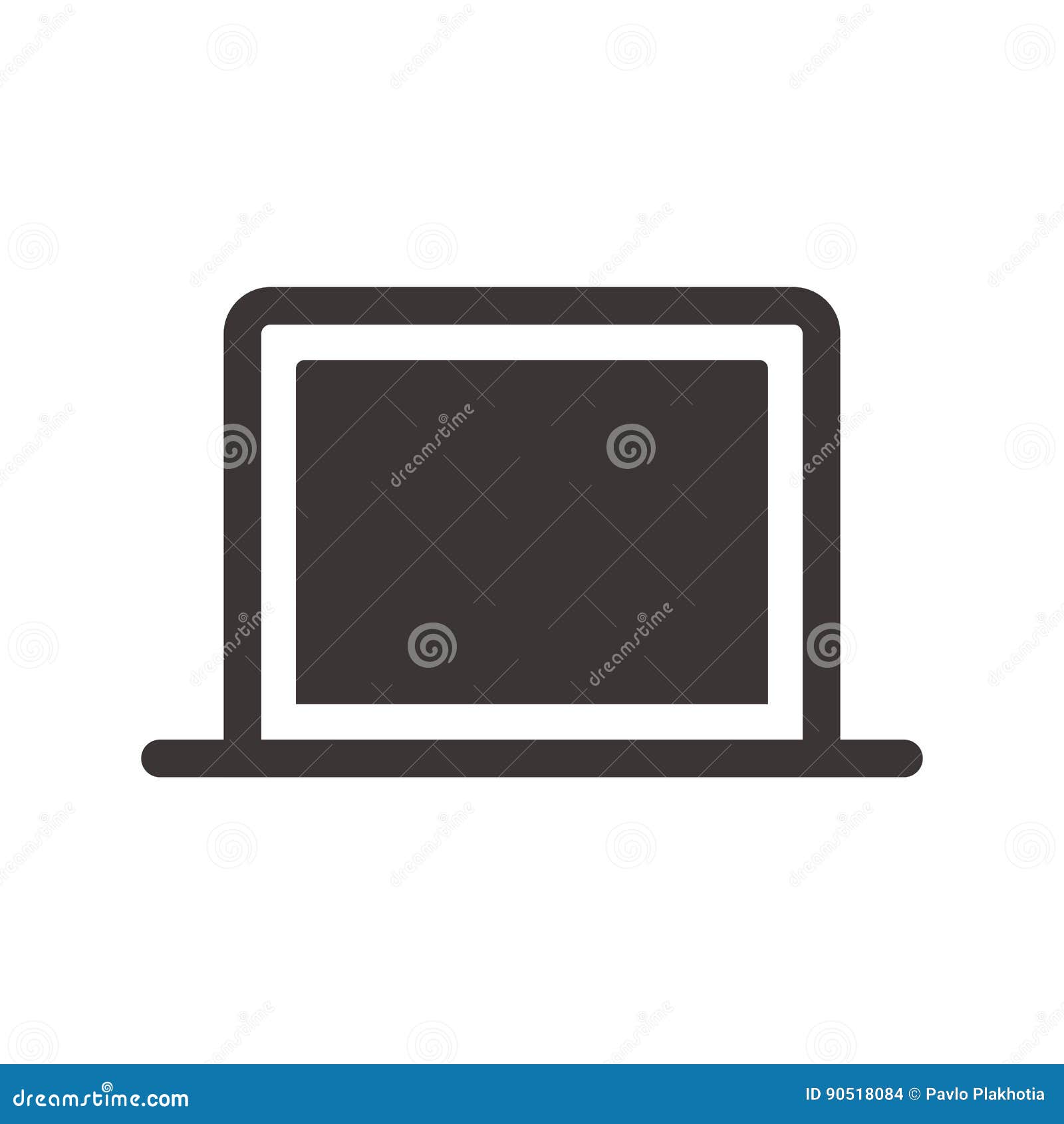 Computerspictogram Laptop Symbool Vector Illustratie - Illustration of ...