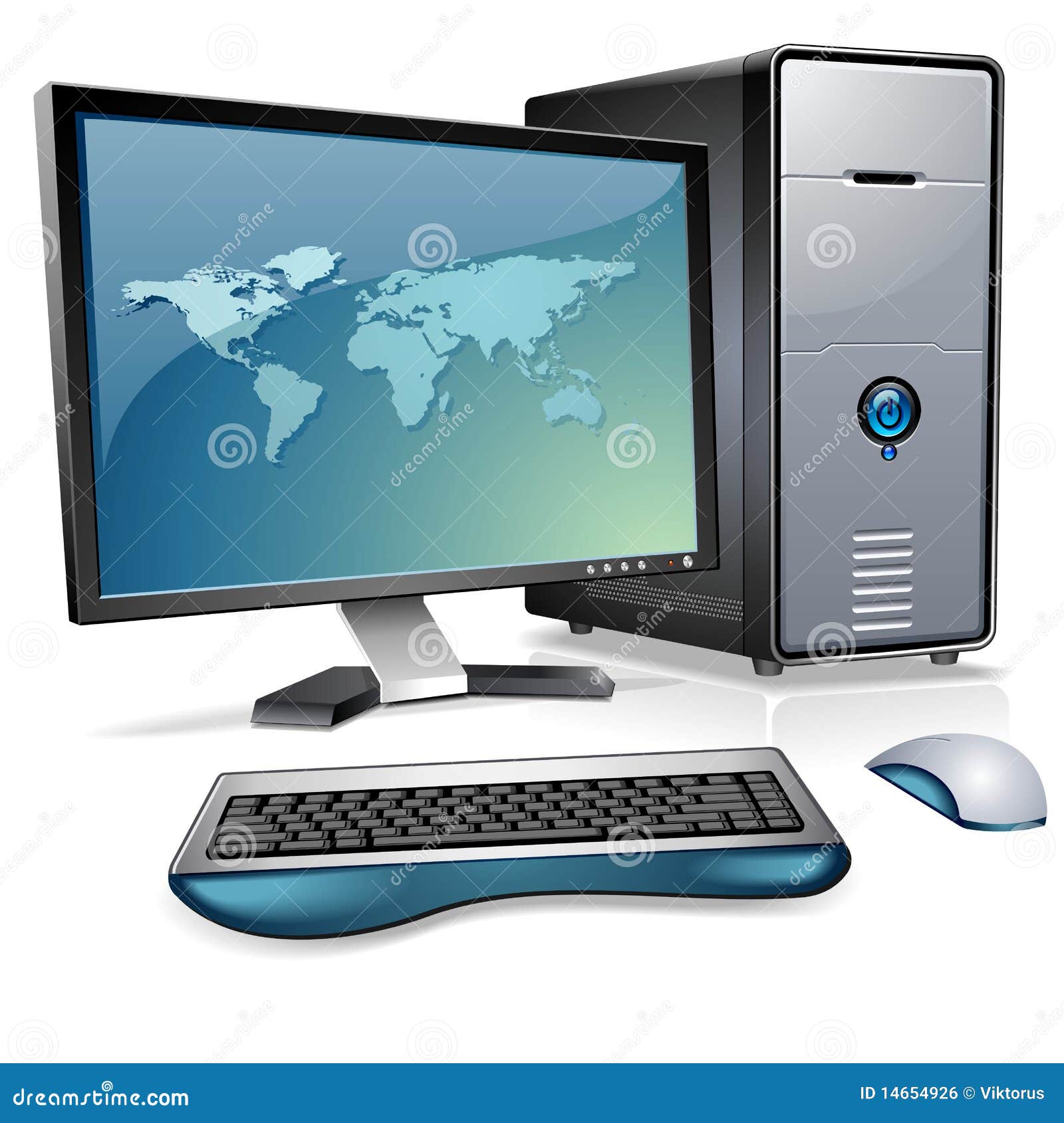 Computersysteem vector illustratie. Illustration of illustratie - 14654926