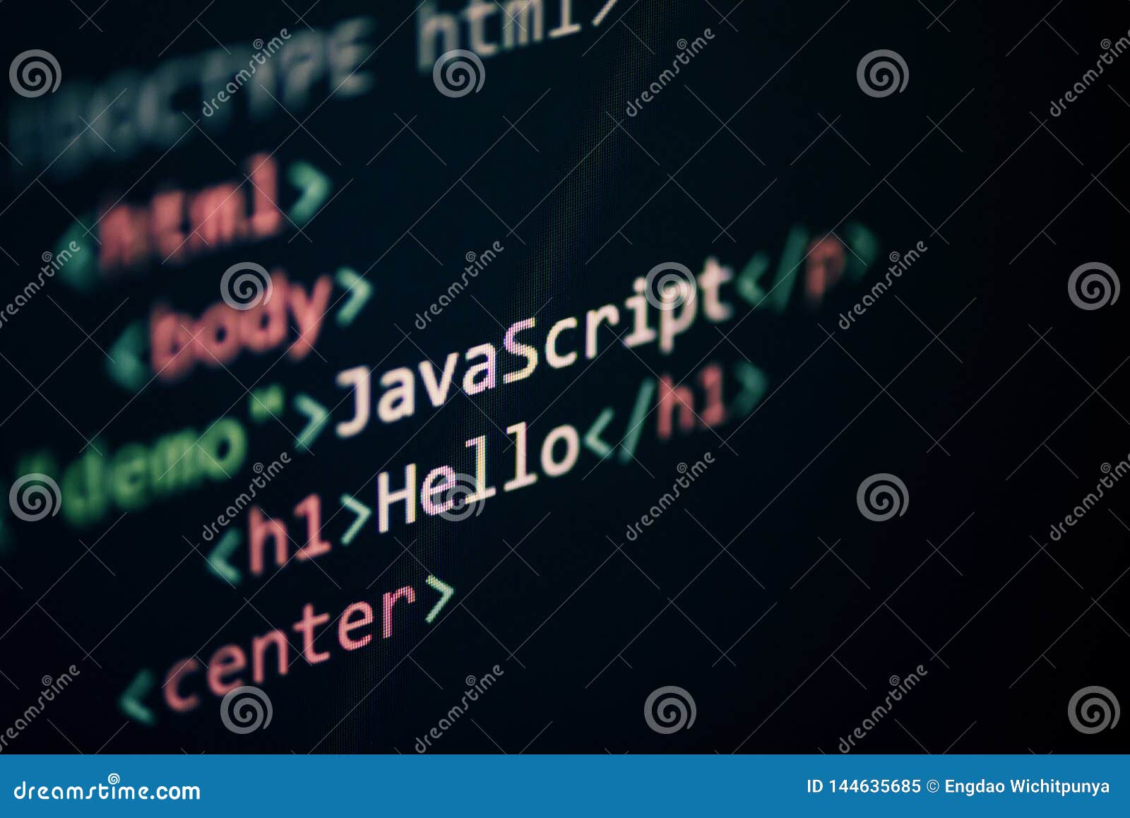 Computertaal Die Javascript-van De Teksteditorcomponenten Van Codeinternet Het De ...
