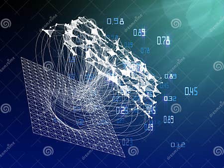 Computing Algorithm Artificial Cryptography Infographic. Big Data Grid ...