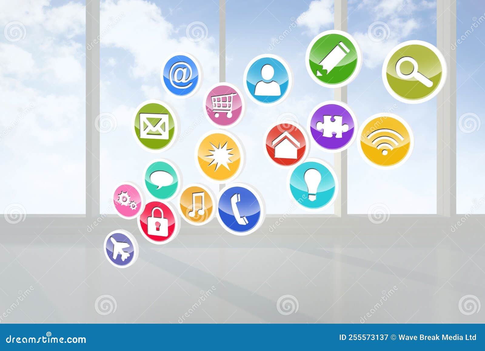 Computing Application Icons Stock Illustration - Illustration of icon ...