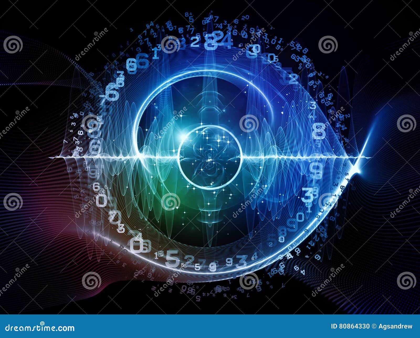 Computing Central Wave stock illustration. Illustration of information ...