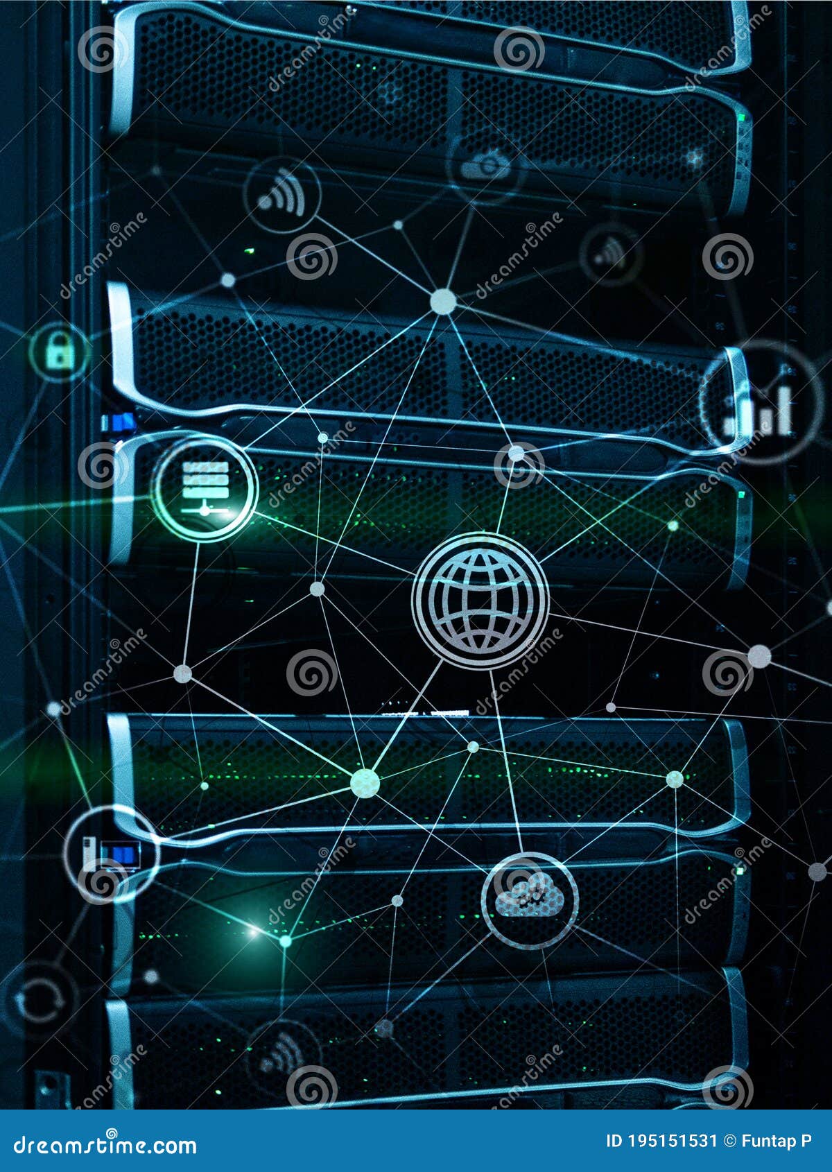 Computing Concept. Technology Infrastructure Cloud Computing and ...