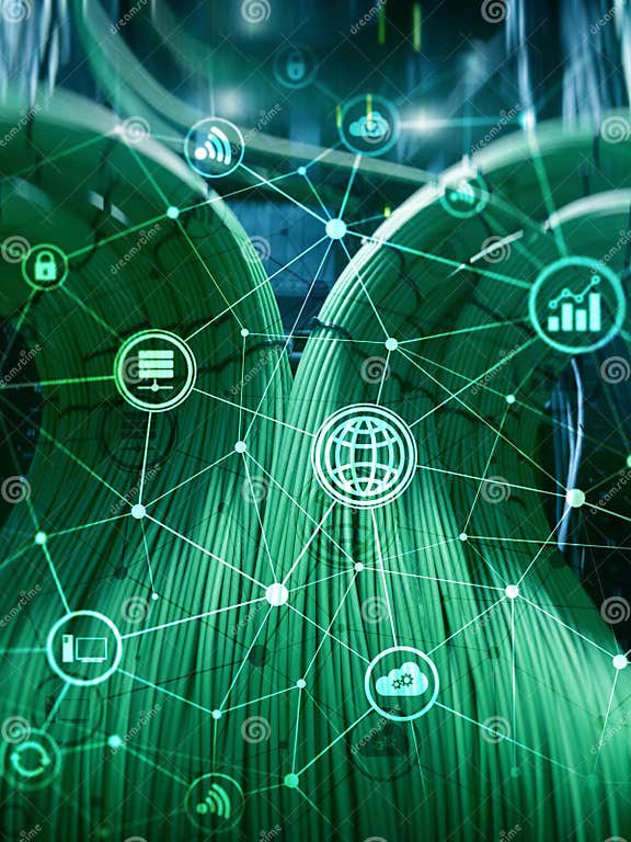 Computing Concept. Technology Infrastructure Cloud Computing and Communication on Data Center ...