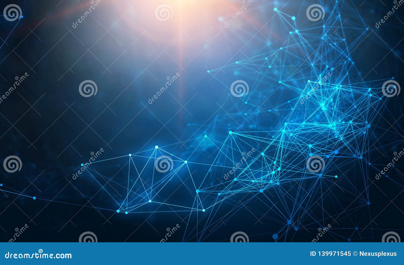 Computing Connection Structure. 3d Rendering Stock Illustration ...