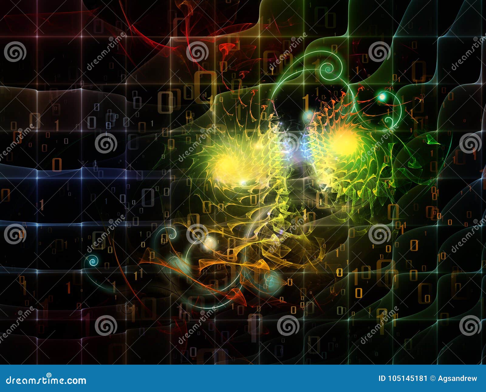 Computing Curves stock illustration. Illustration of light - 105145181